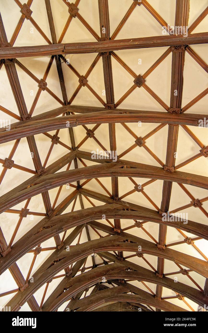 Old wooden ceiling inside Castle of St Michael Mount - the Cornish ...