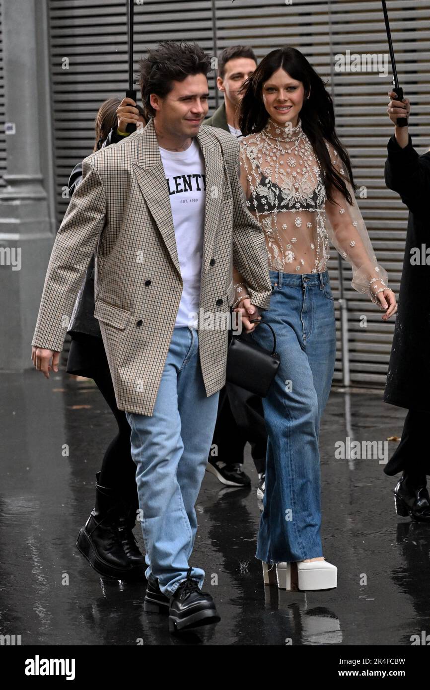 Brooklyn Beckham And Nicola Peltz Beckham Attends The Valentino Show