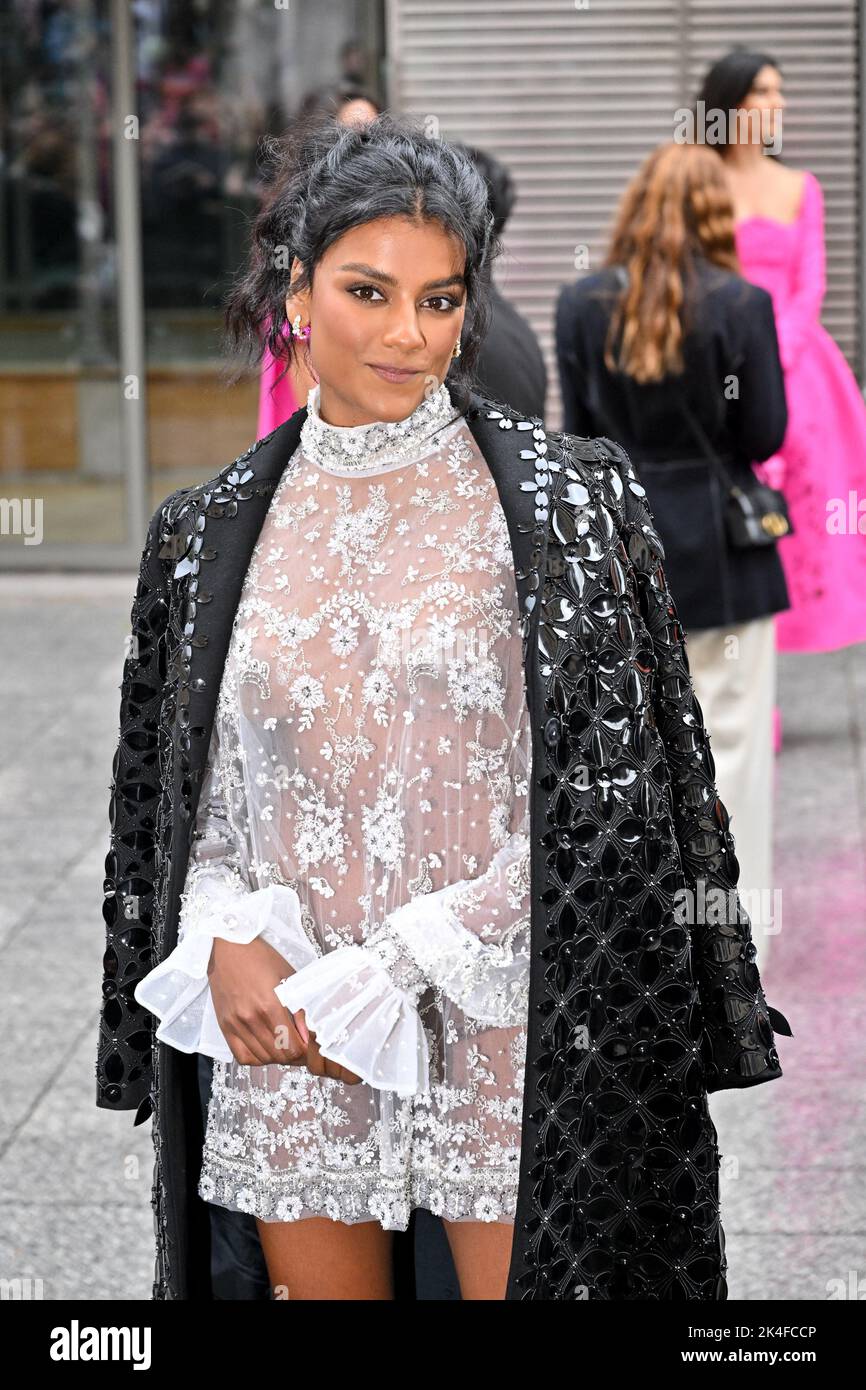 Simone Ashley attends the Valentino show during Paris Fashion Week in ...