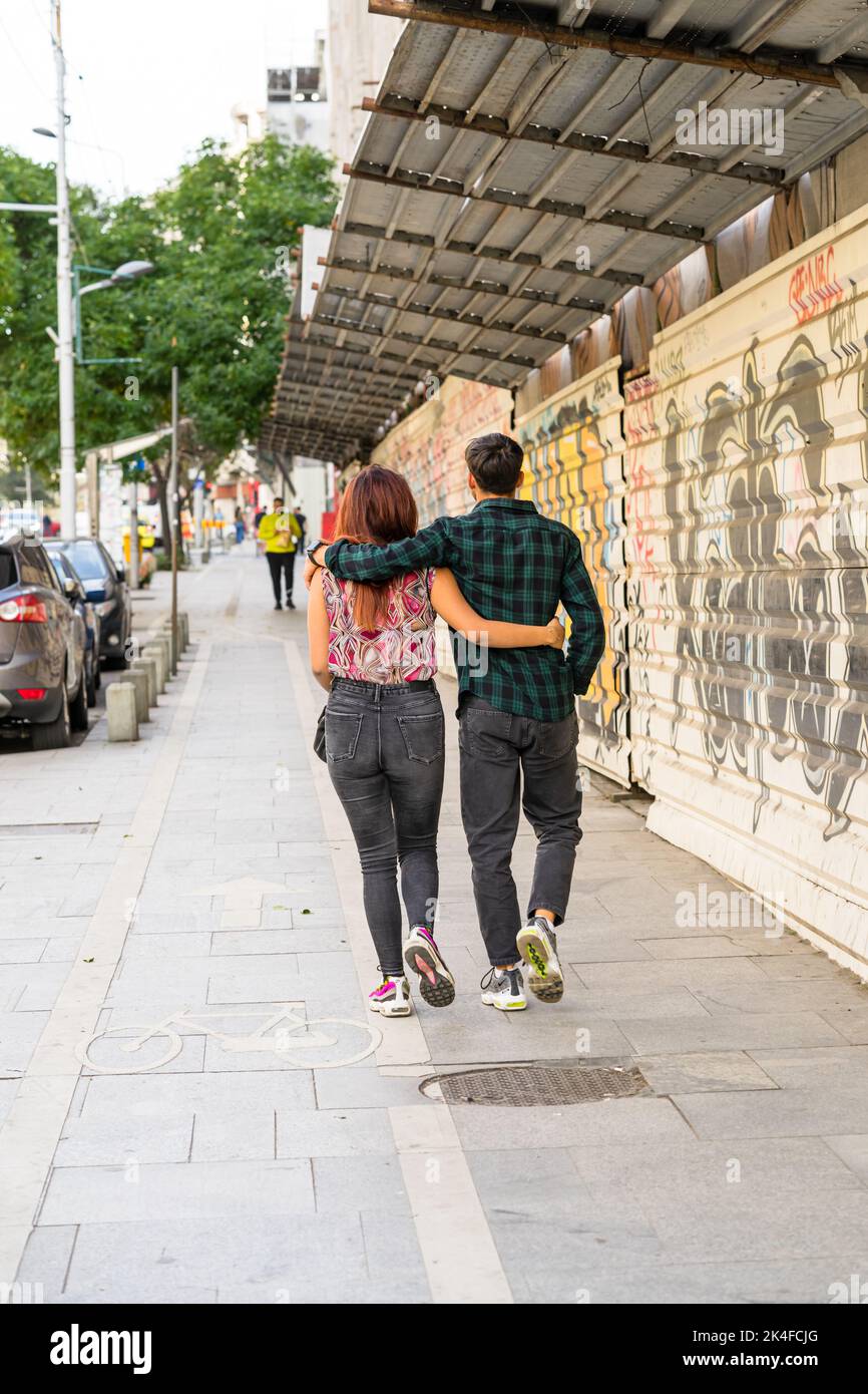 People and tourists walking in Bucharest Old Town, Romania, 2022 Stock ...