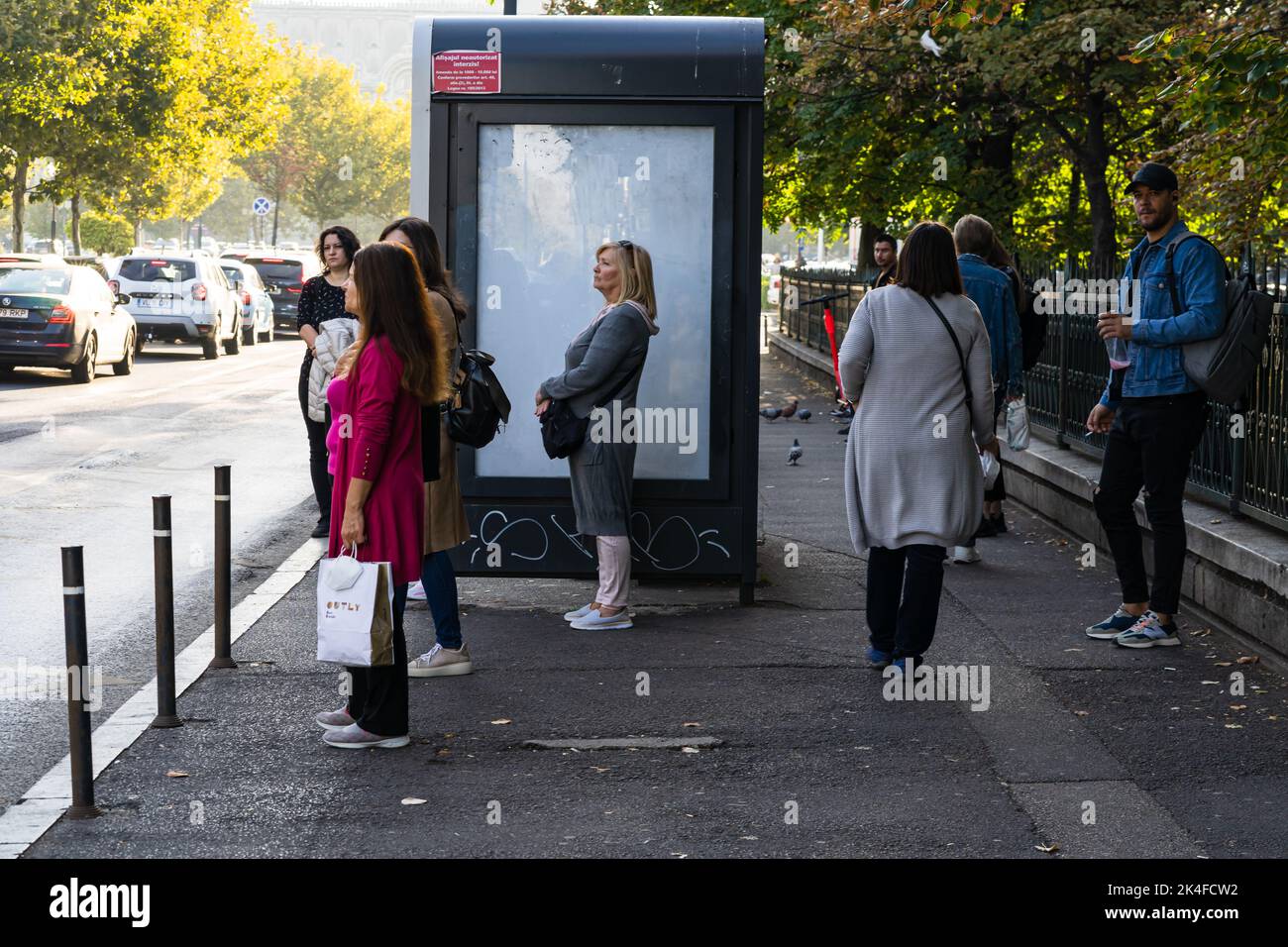 People and tourists walking in Bucharest Old Town, Romania, 2022 Stock ...