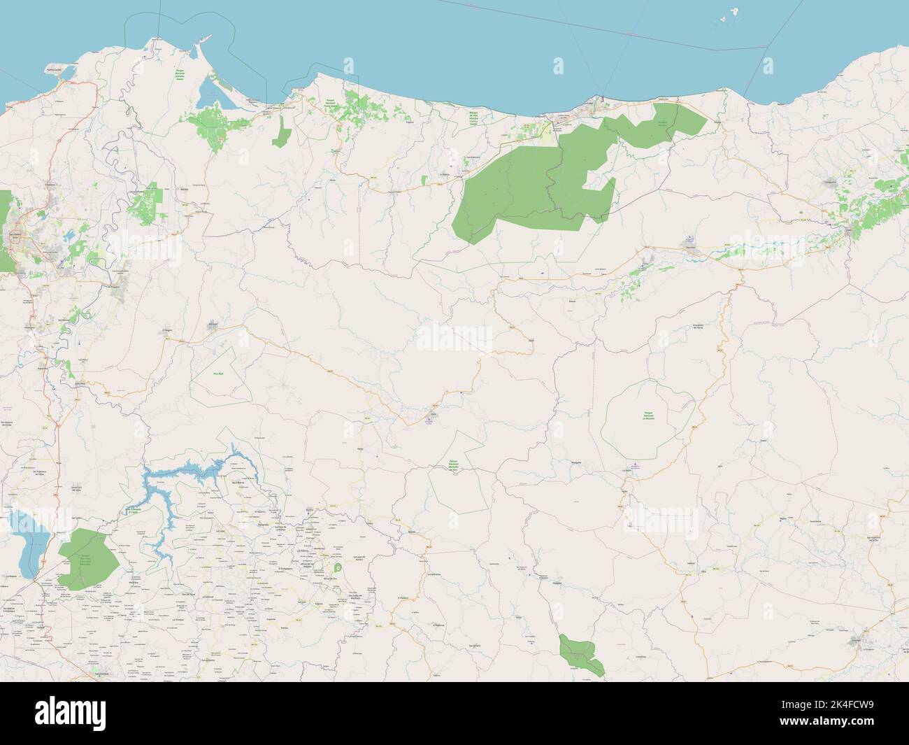 Yoro, department of Honduras. Open Street Map Stock Photo - Alamy