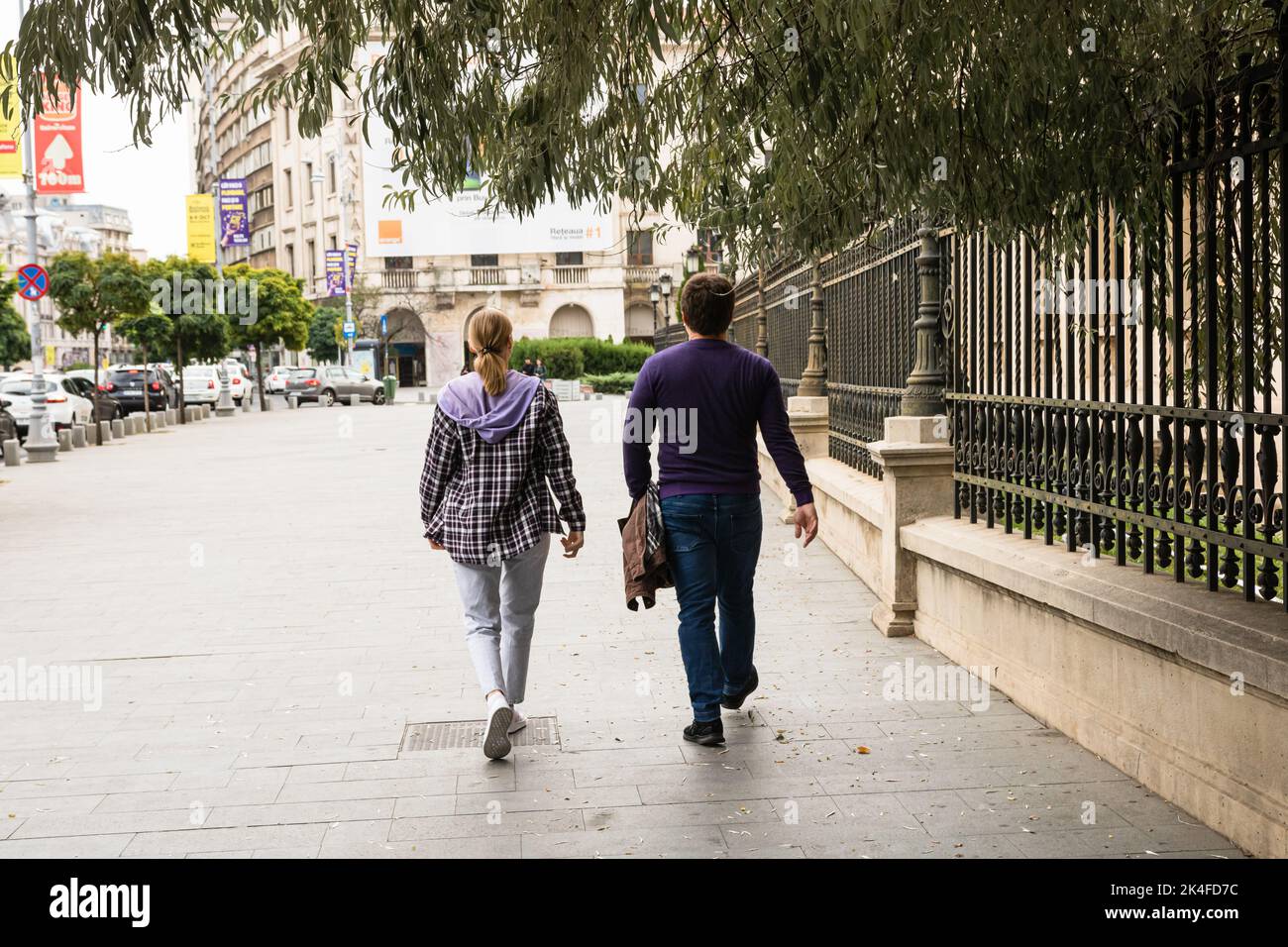 People and tourists walking in Bucharest Old Town, Romania, 2022 Stock ...