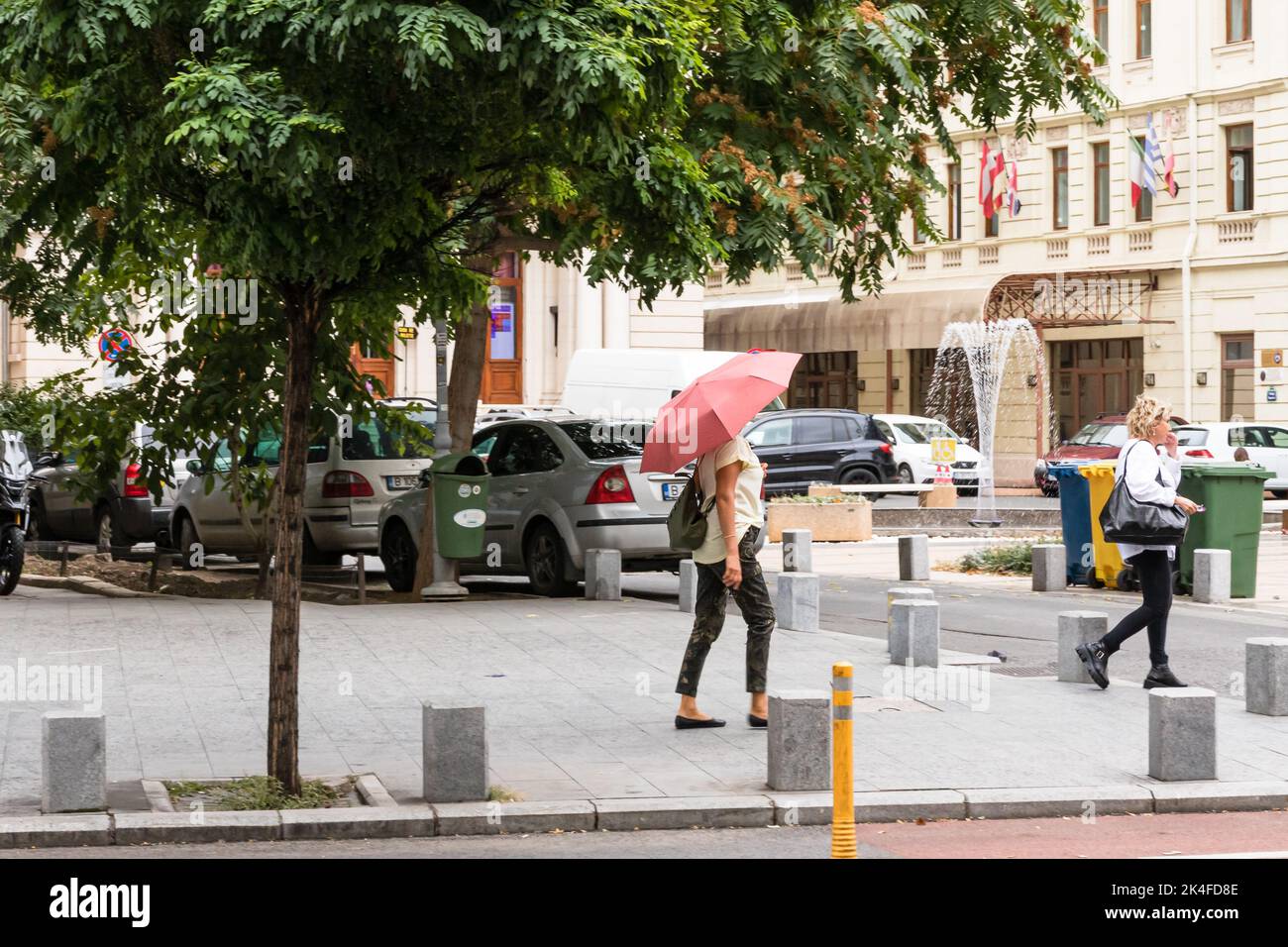 People and tourists walking in Bucharest Old Town, Romania, 2022 Stock ...