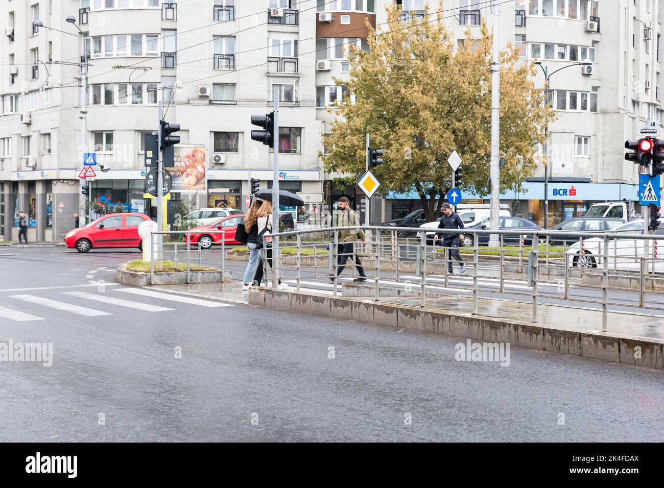 People and tourists walking in Bucharest Old Town, Romania, 2022 Stock ...