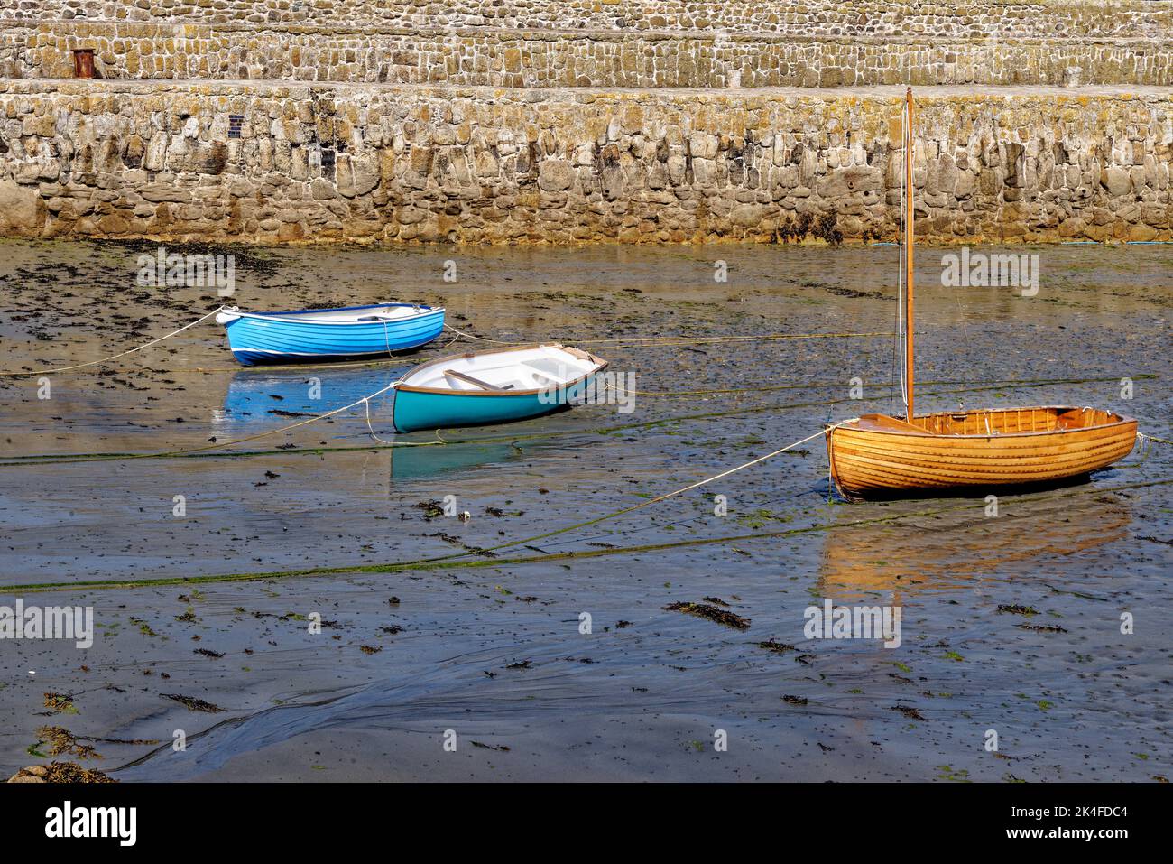 The harbour at Castle St. Michael's Mount - the Cornish counterpart of ...