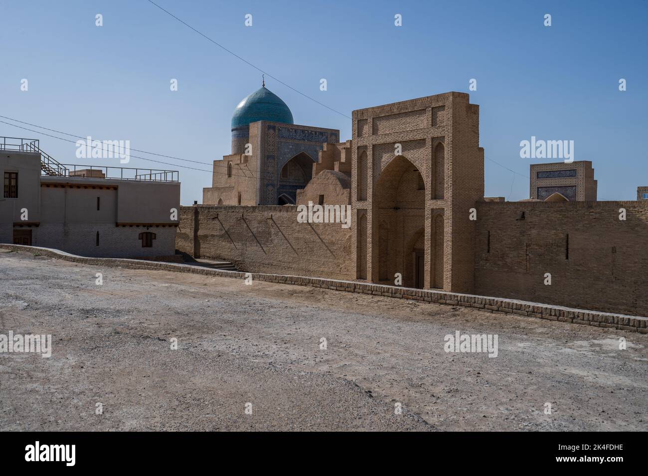 Bukhara main square, Kalan Mosque, Kalon Tower and Mir-i-Arab Madrasa Stock Photo - Alamy