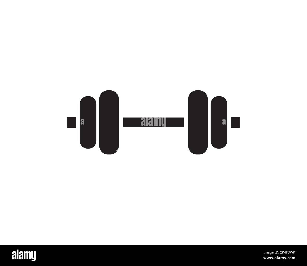 dumbbell health weight lifting icon vector symbol design illustration ...