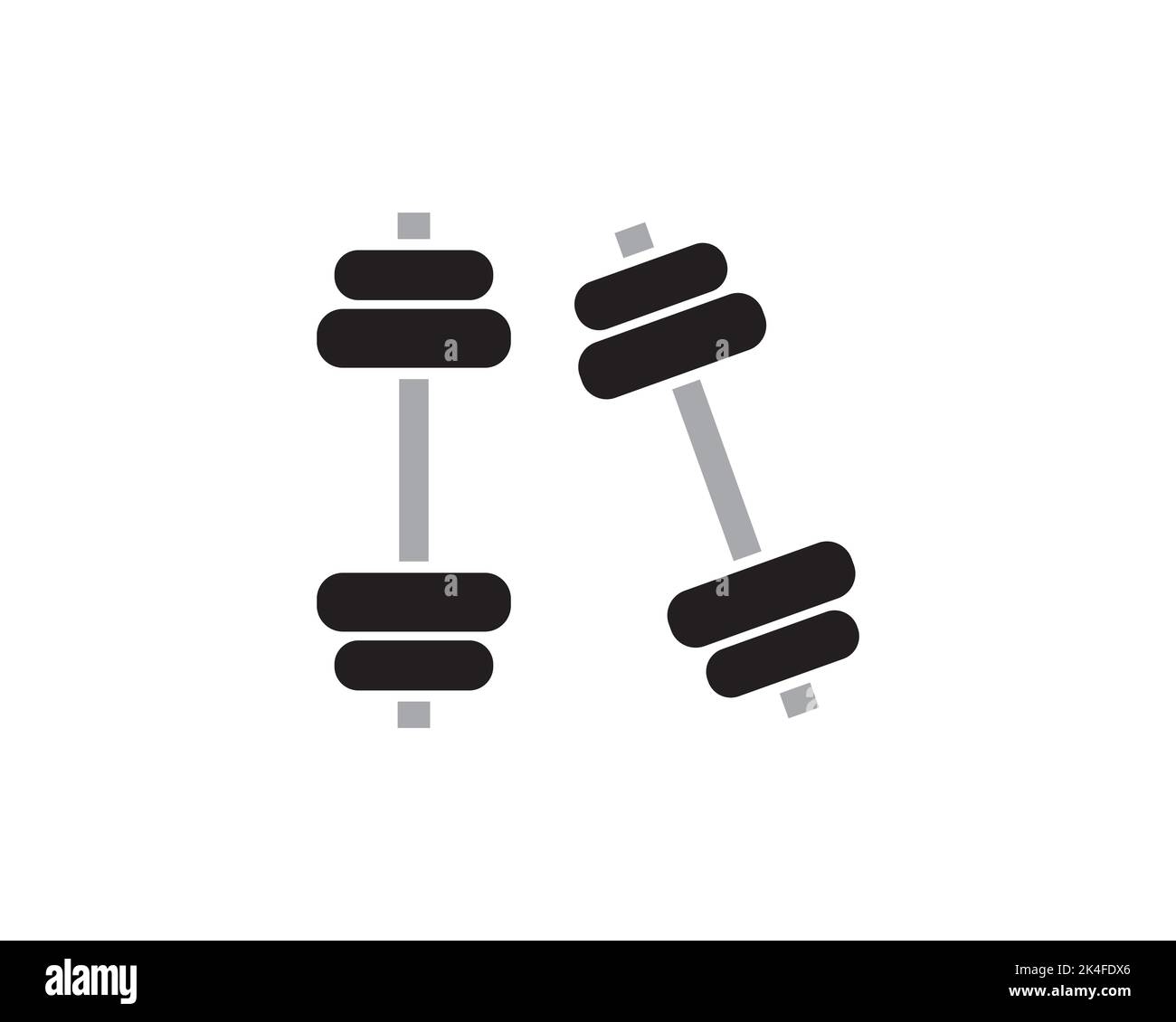 dumbbell health weight lifting icon vector symbol design illustration ...