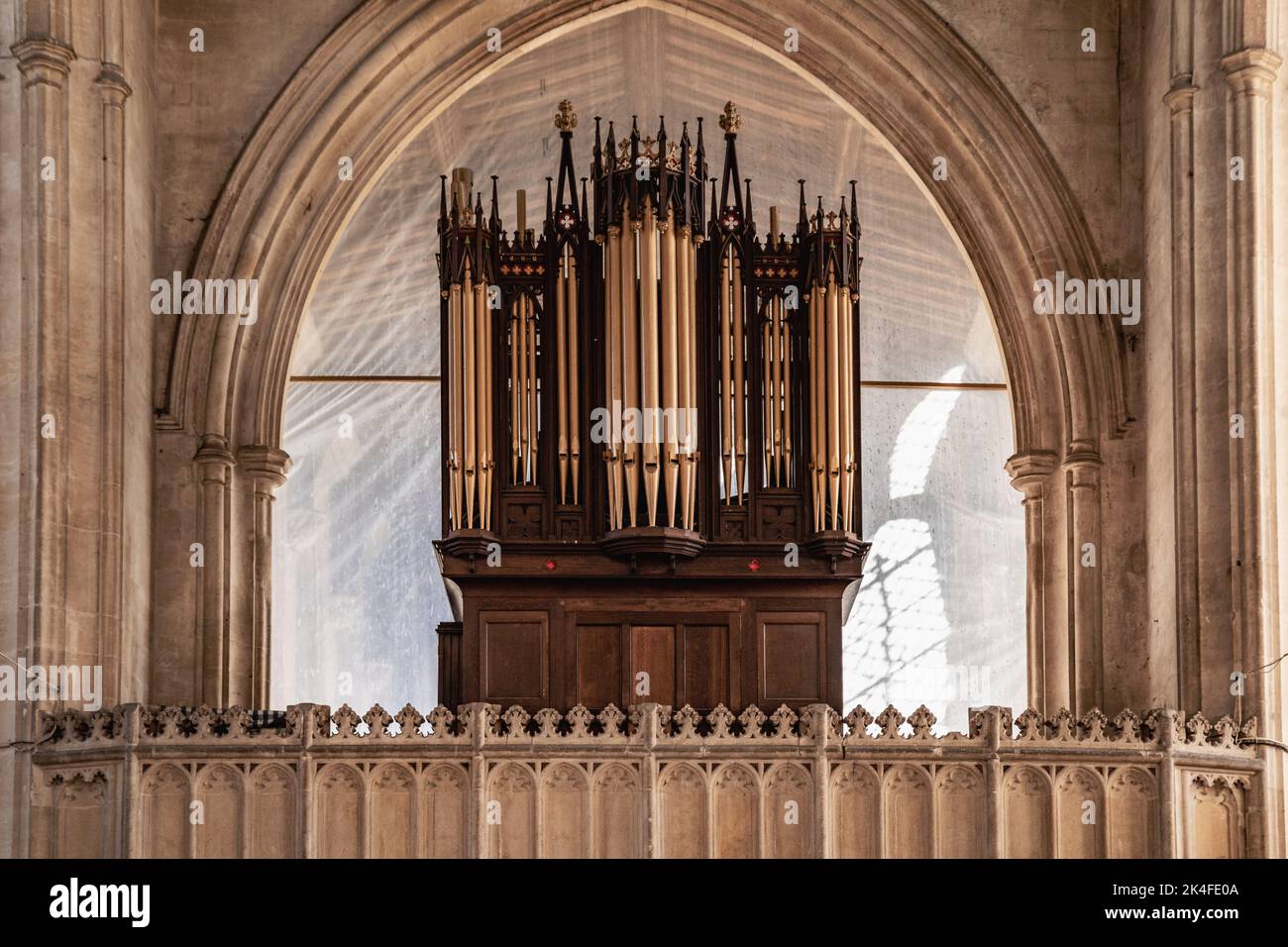 Church Organ Pipes, In England Stock Photo - Alamy