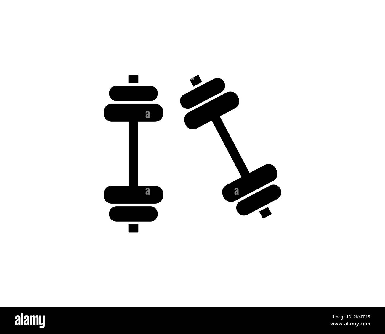 dumbbell health weight lifting icon vector symbol design illustration ...