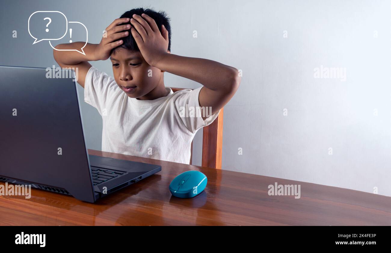 Education concept image. Creative idea and innovation. the boy sat ...