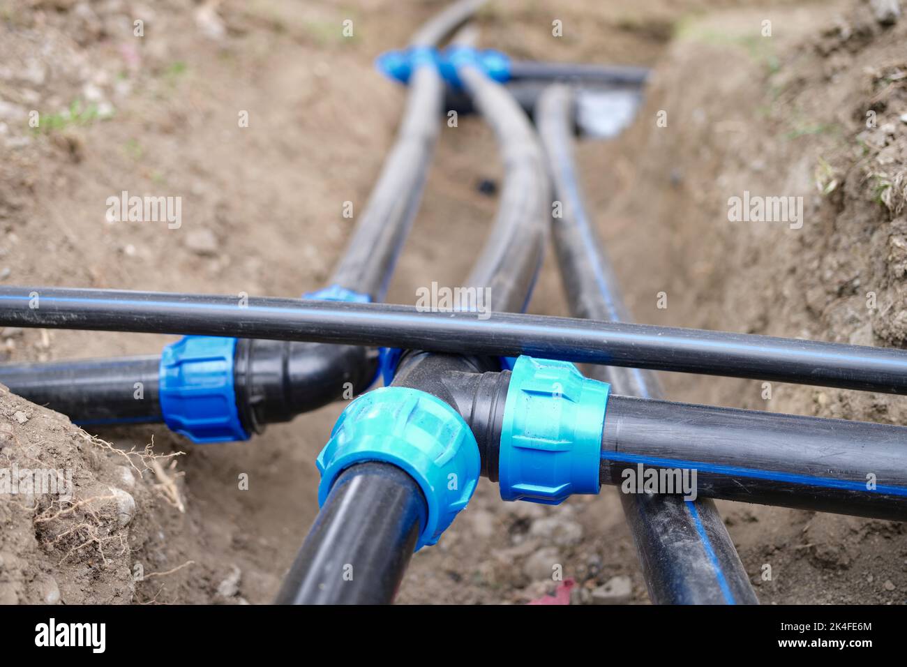 Ground water drainage system pipes hi-res stock photography and images ...