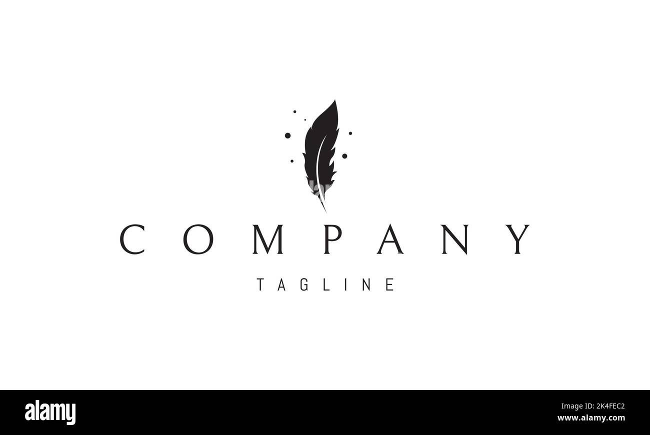 Vector logo on which an abstract image of the writer's ink pen Stock ...