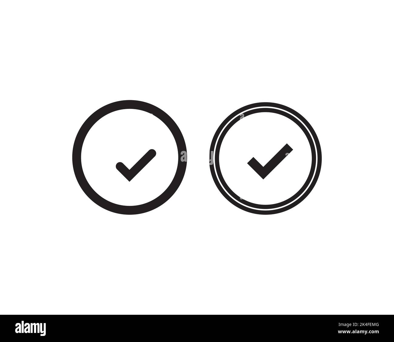 Tick mark check list choice vote correct ok positive good sign icon vector symbol design ...