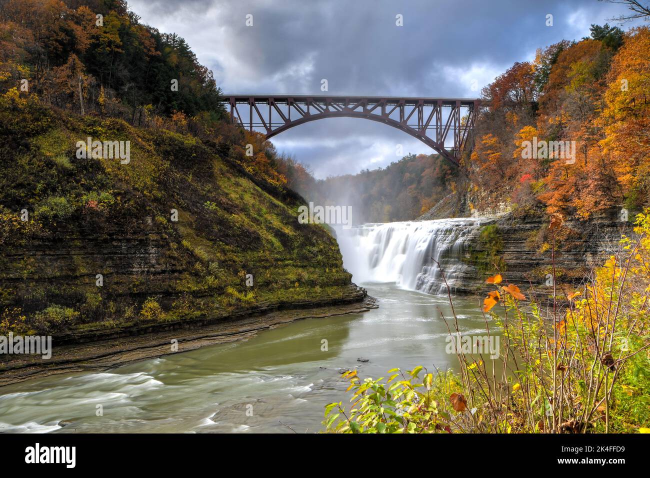 fall foliage in Letchworth State Park Stock Photo - Alamy