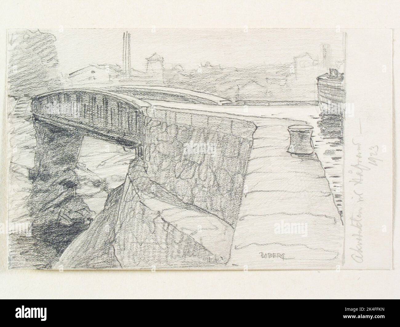 Dalsland. "The aqueduct at Håverud". Drawing of Ferdinand Boberg Nordic ...