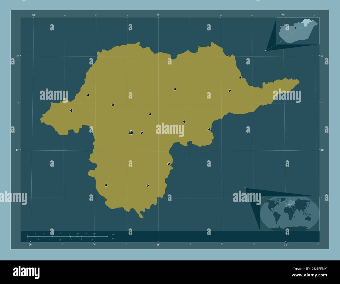 Zemplen county map hi-res stock photography and images - Alamy