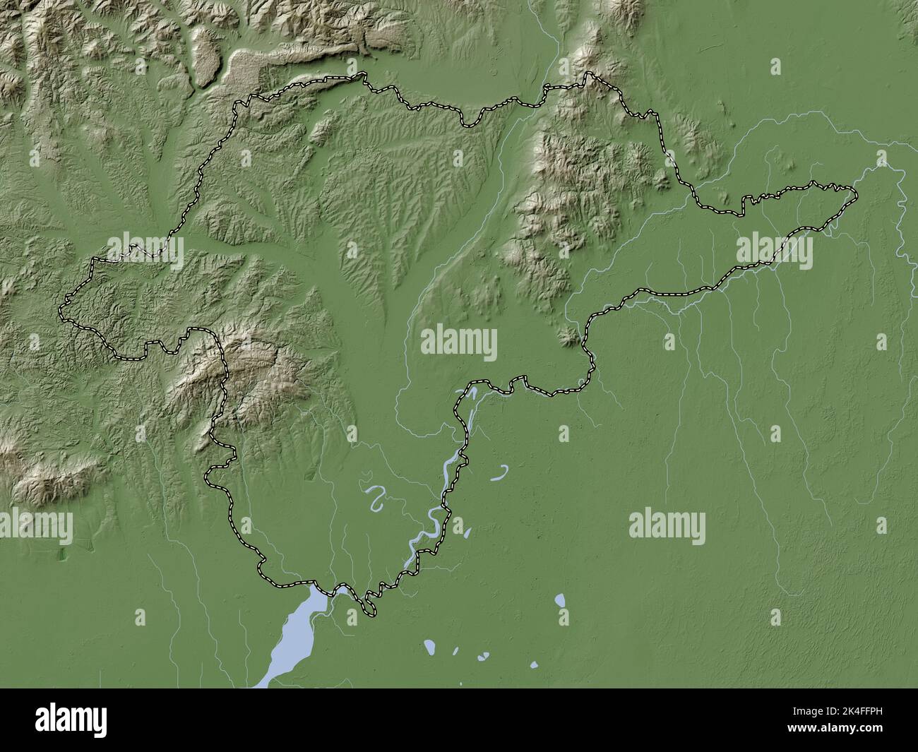 Borsod-Abauj-Zemplen, county of Hungary. Elevation map colored in wiki ...