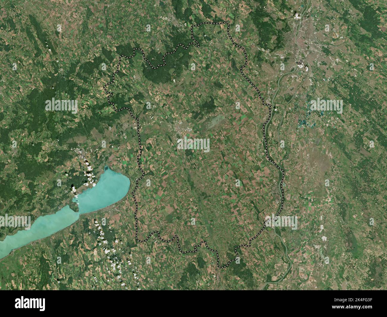 Fejer, county of Hungary. High resolution satellite map Stock Photo - Alamy