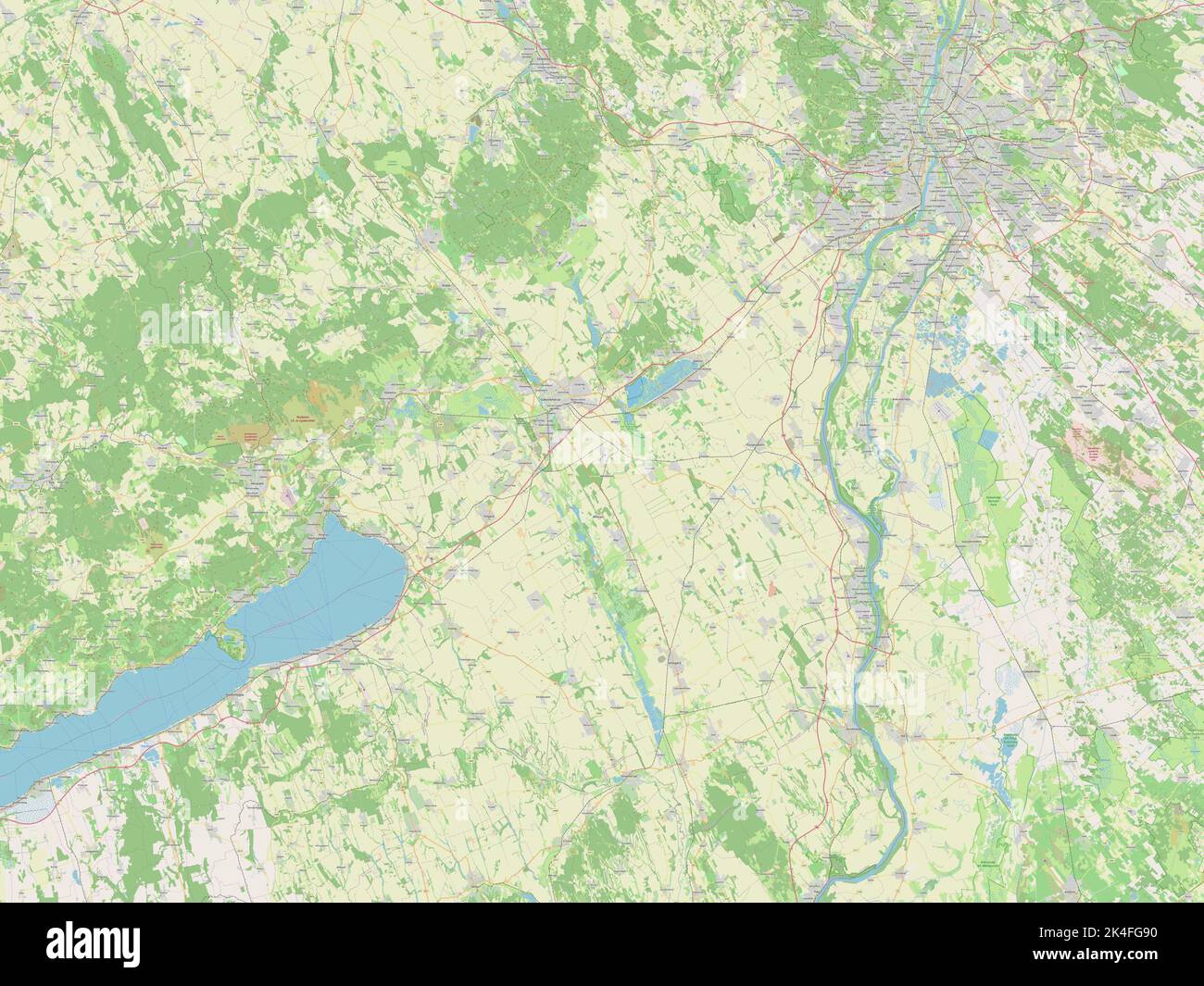 Fejer, county of Hungary. Open Street Map Stock Photo - Alamy