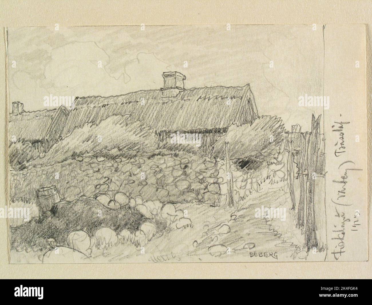 Halland, Himle hd., Träslövs sn., Fishing Location. Drawing of ...