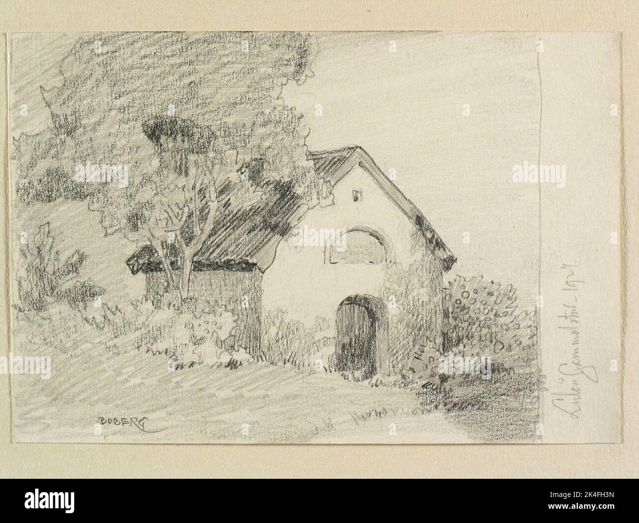 Norrbotten, Nederluleå sn., Luleå Gammelstad. Drawing of Ferdinand ...