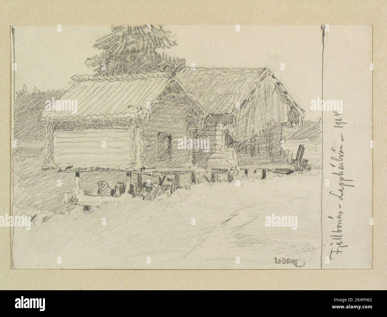 Lapland, Piteå Lappm., Arvidsjaurs sn., Fjällbonäs. Drawing of ...