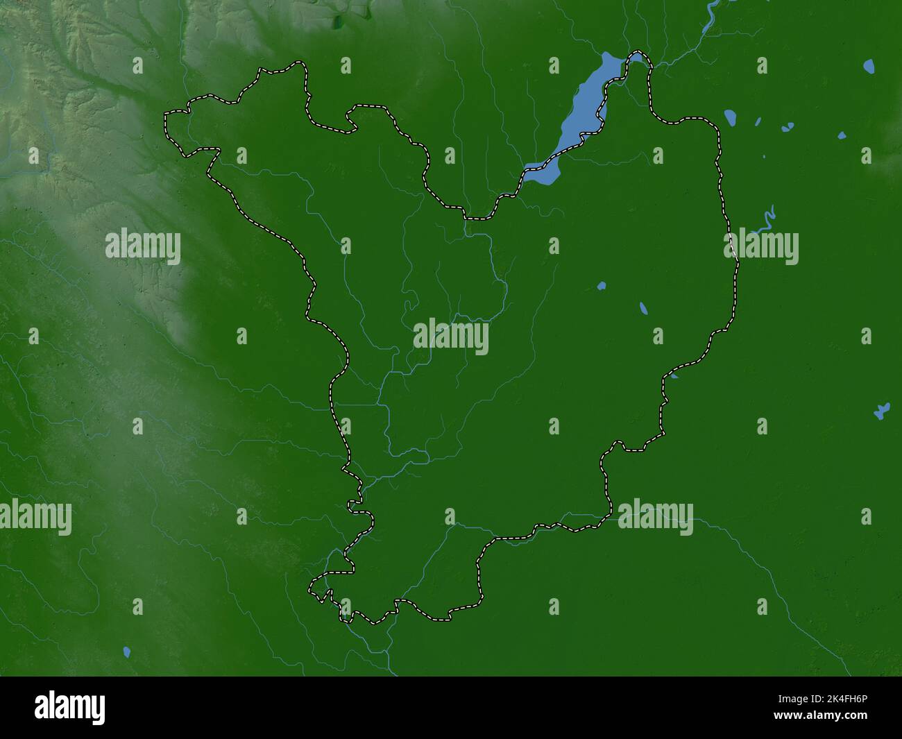 Jasz-Nagykun-Szolnok, county of Hungary. Colored elevation map with ...