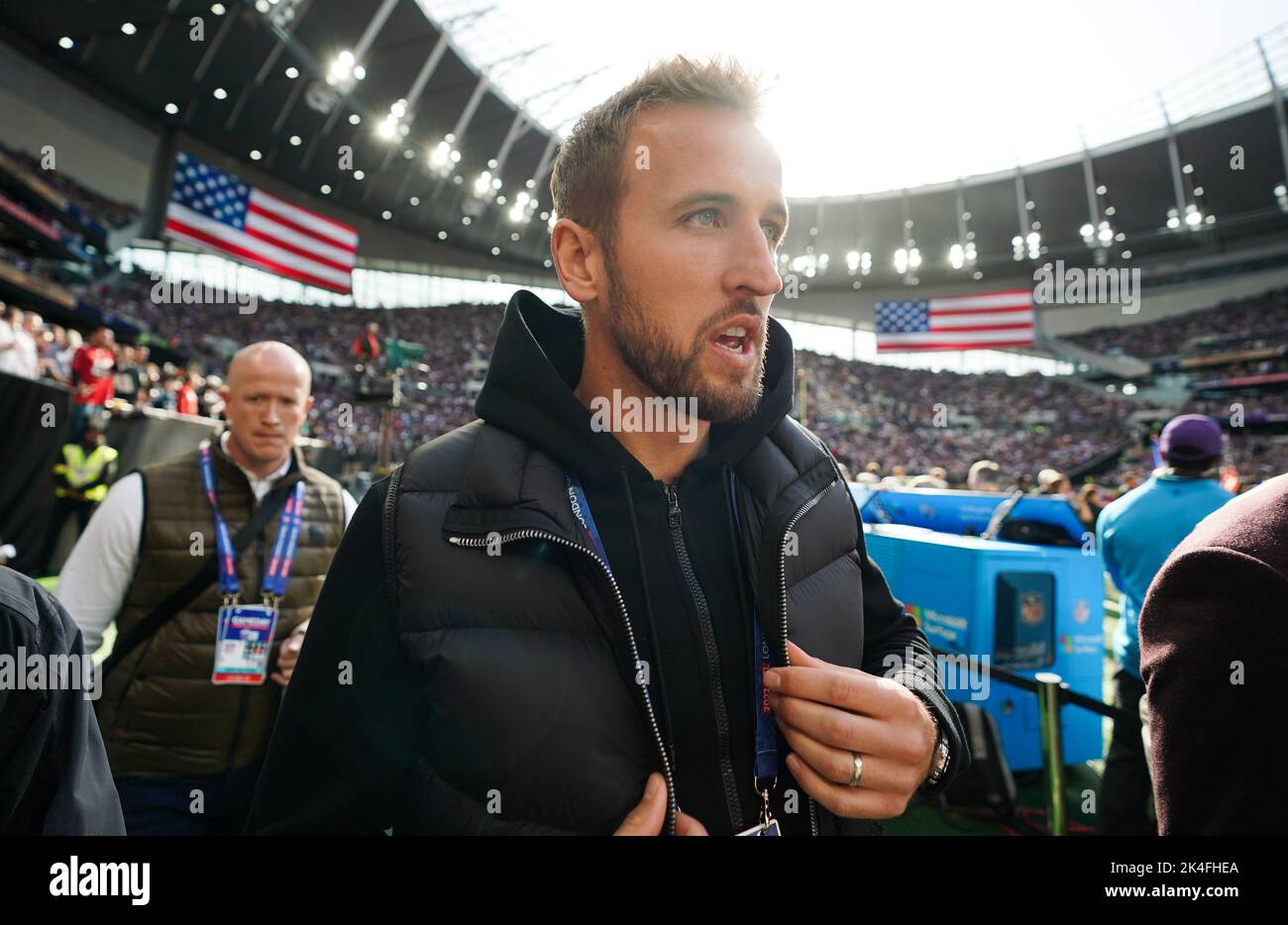 Tottenham Hotspur and England footballer Harry Kane ahead of during the ...