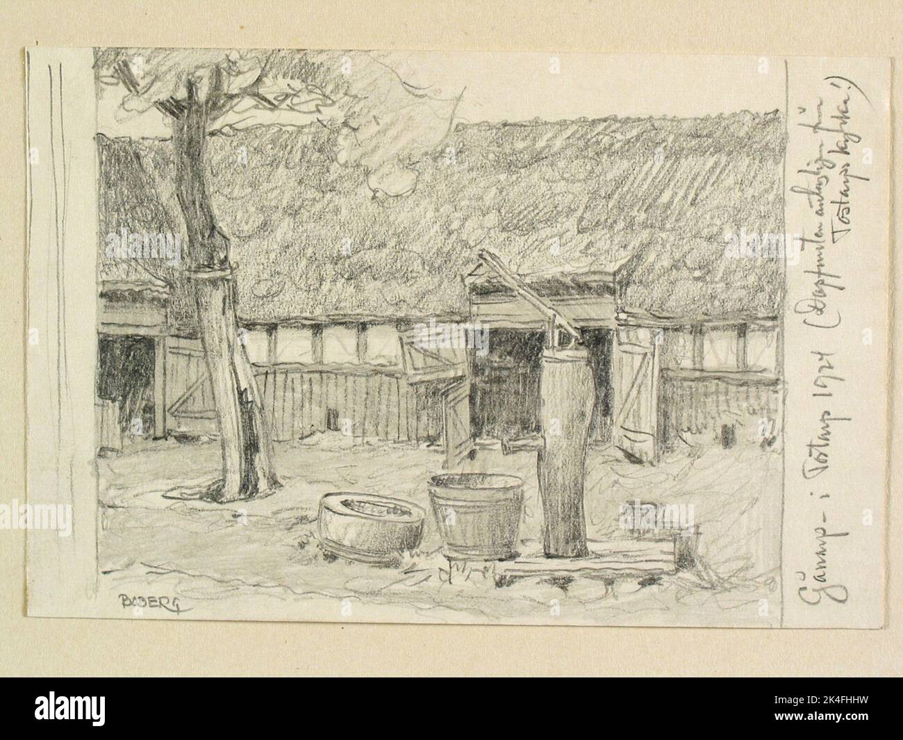 Skåne, Norra Åsbo hd., Tostarps sn., Gånarp. Farm with well. "The ...