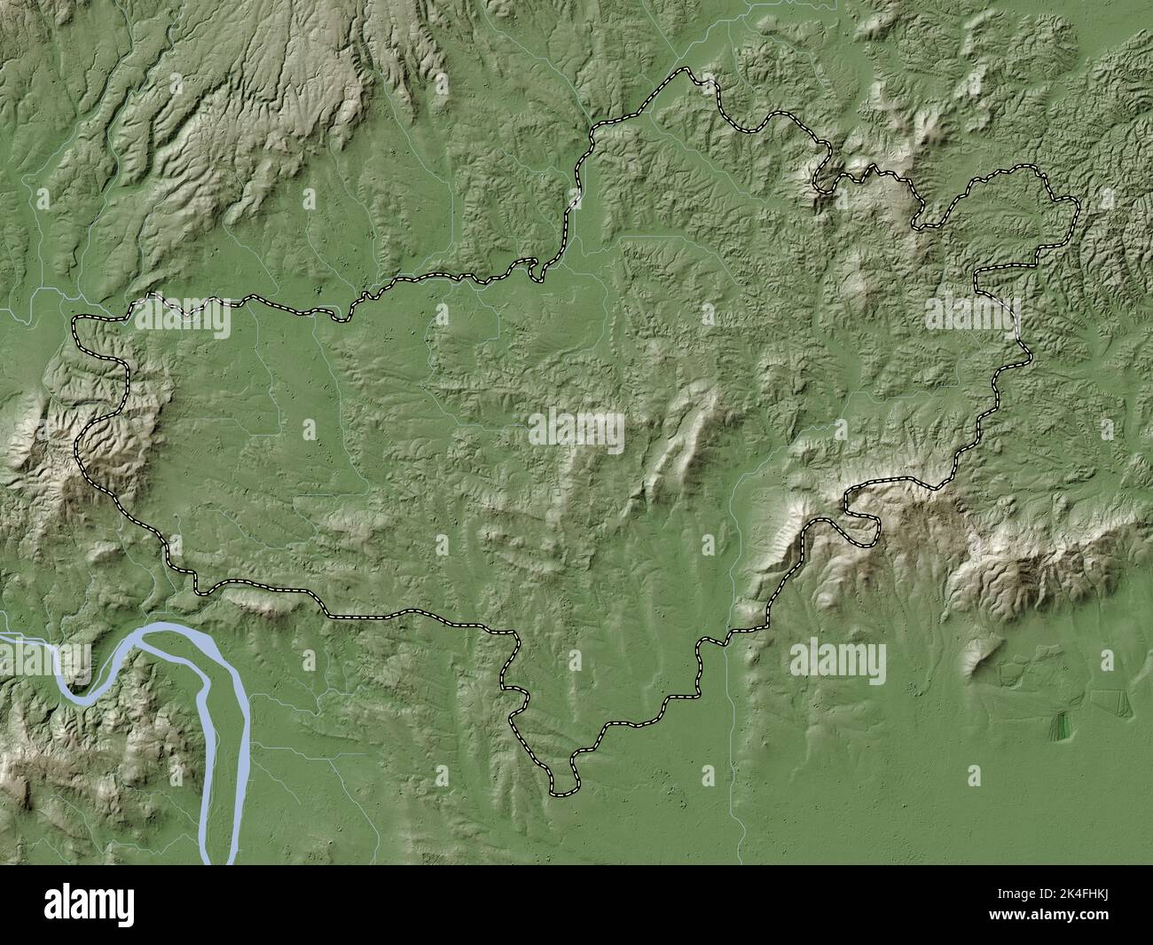 Nograd, county of Hungary. Elevation map colored in wiki style with ...