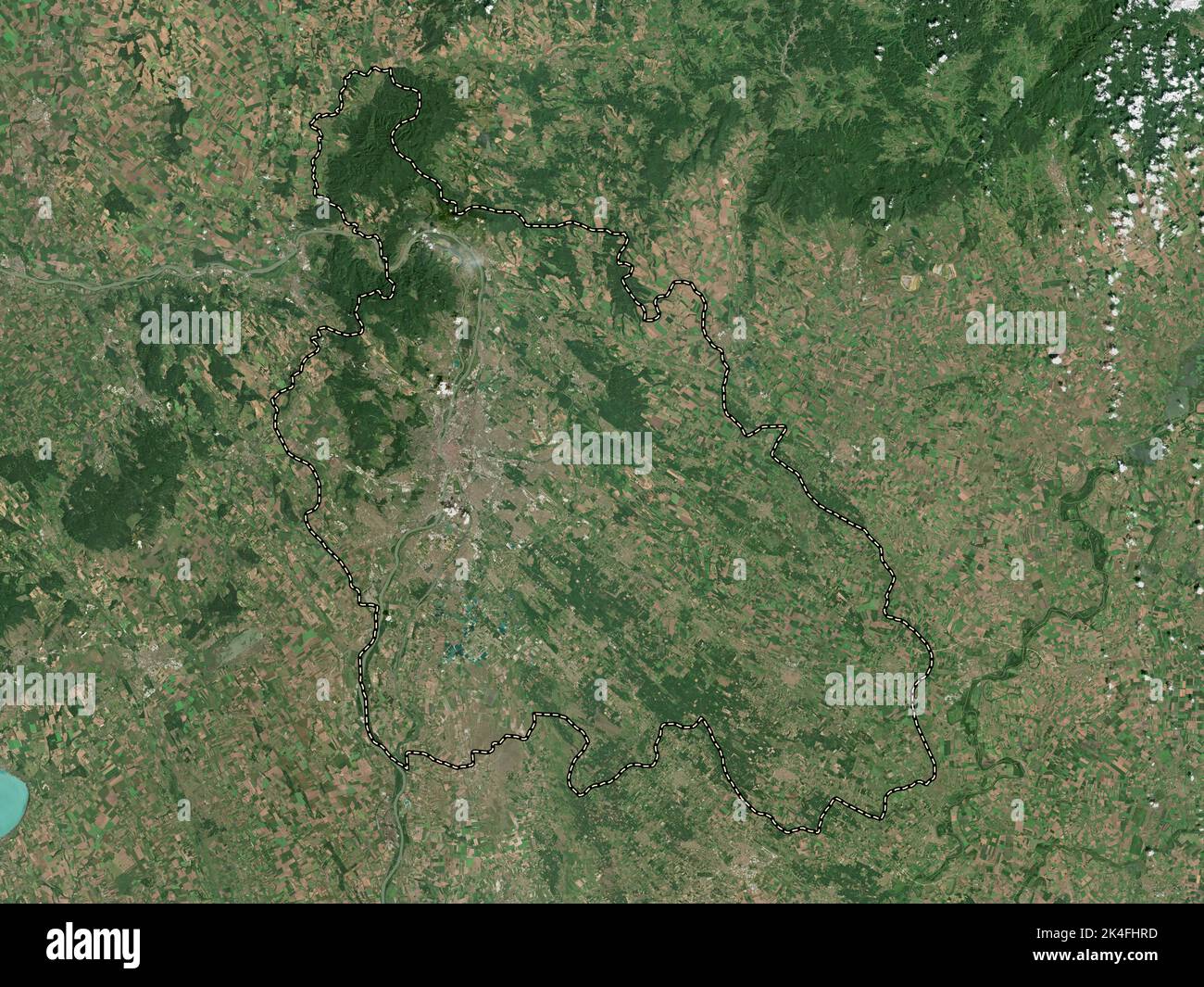 Pest, county of Hungary. High resolution satellite map Stock Photo - Alamy