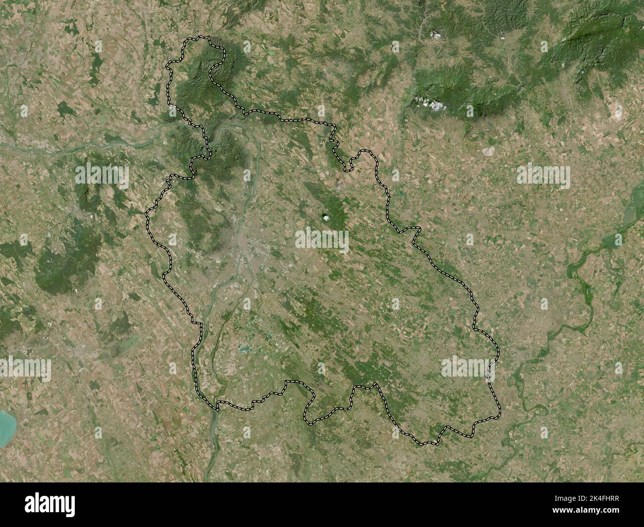Pest, county of Hungary. Low resolution satellite map Stock Photo - Alamy