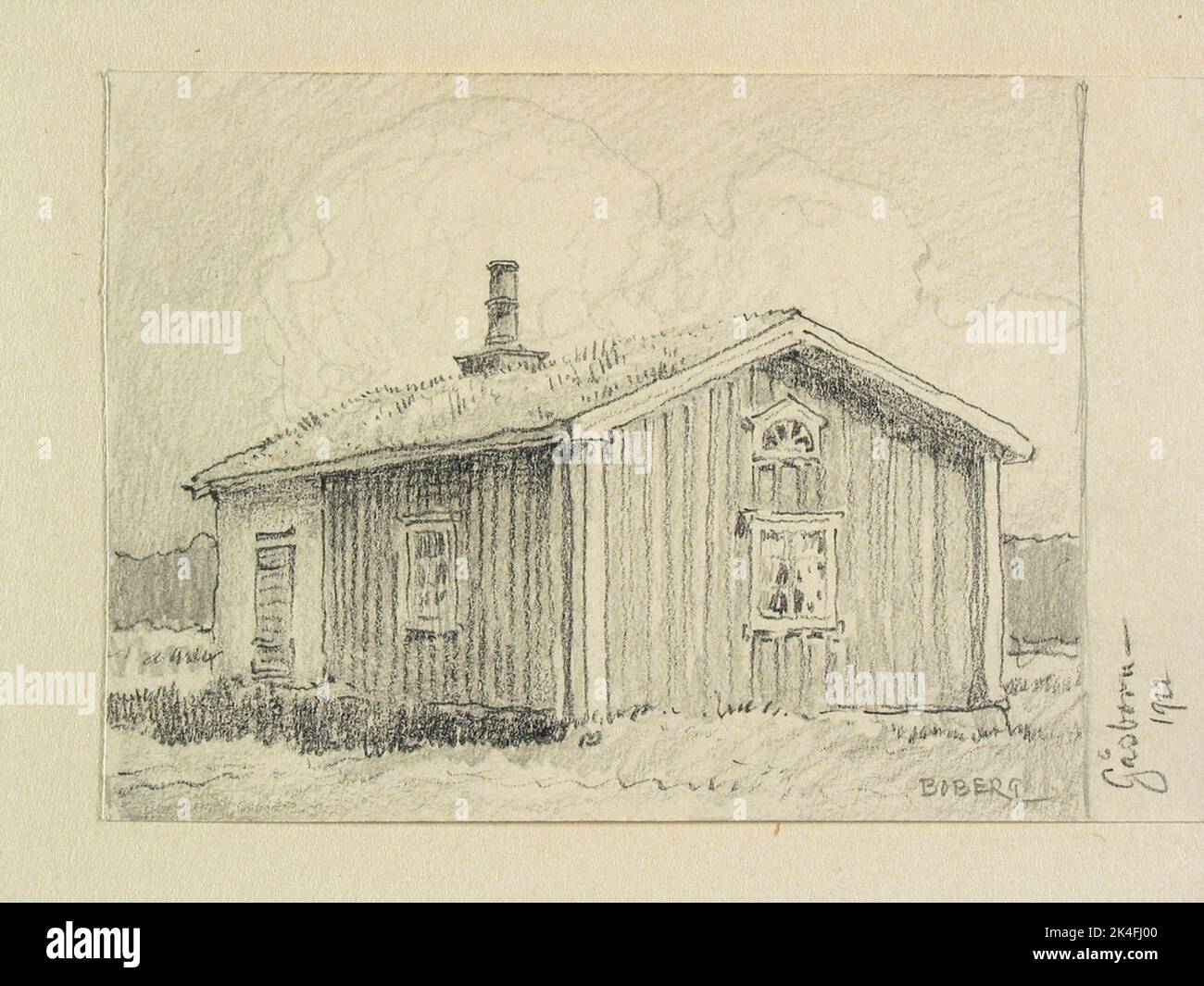 Värmland, Färnebo hd., Gåsborn. Drawing of Ferdinand Boberg Nordic ...
