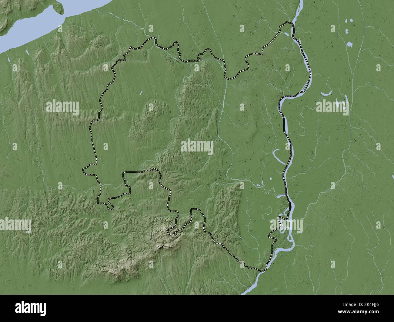 Tolna, county of Hungary. Elevation map colored in wiki style with ...