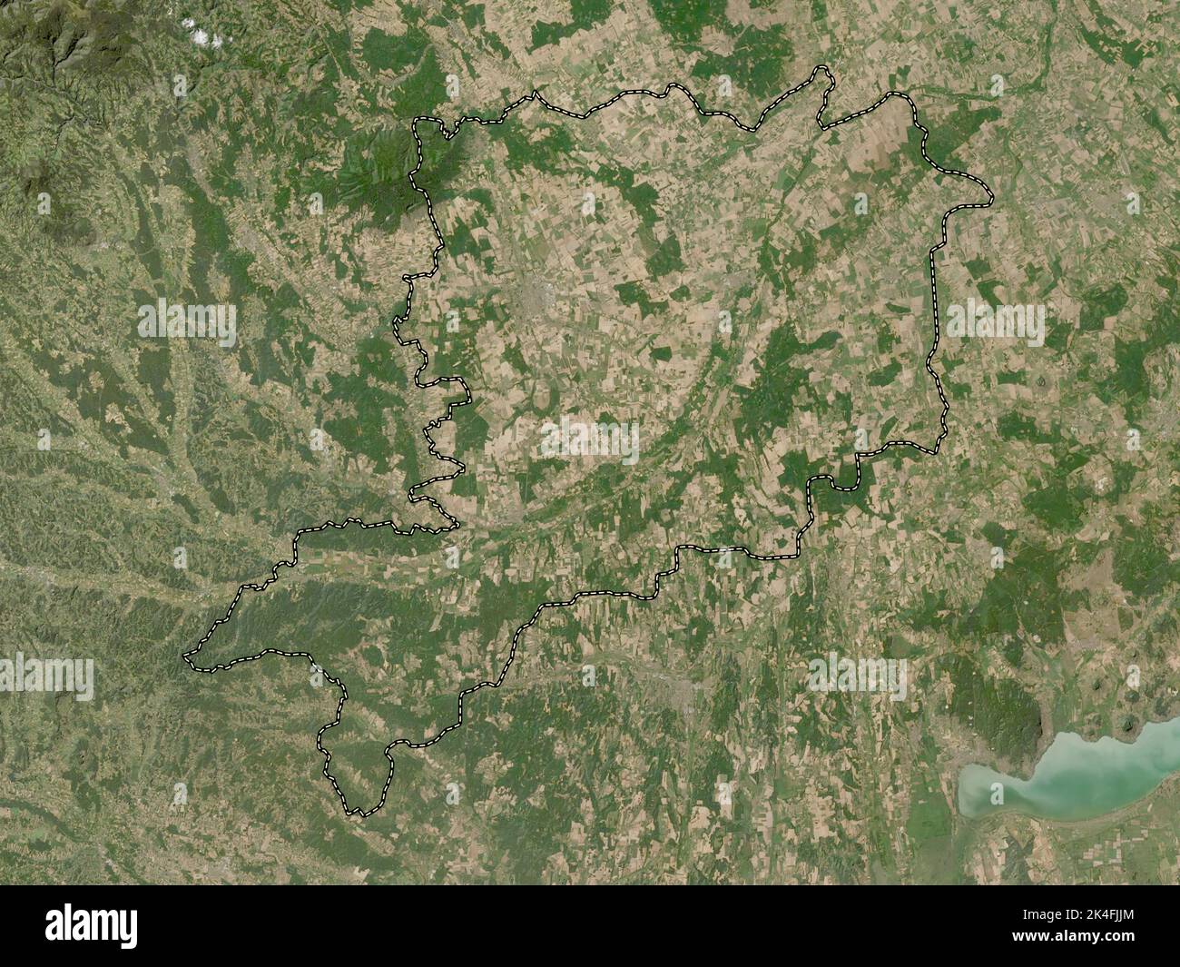 Vas, county of Hungary. Low resolution satellite map Stock Photo - Alamy