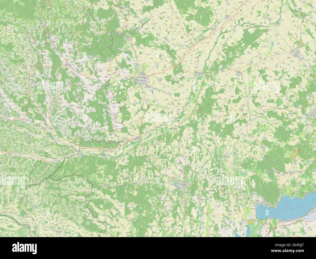 Vas, county of Hungary. Open Street Map Stock Photo - Alamy