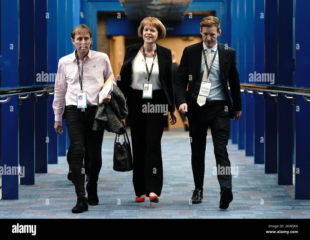 Parliamentary Secretary to the Treasury Wendy Morton, walks across the ...