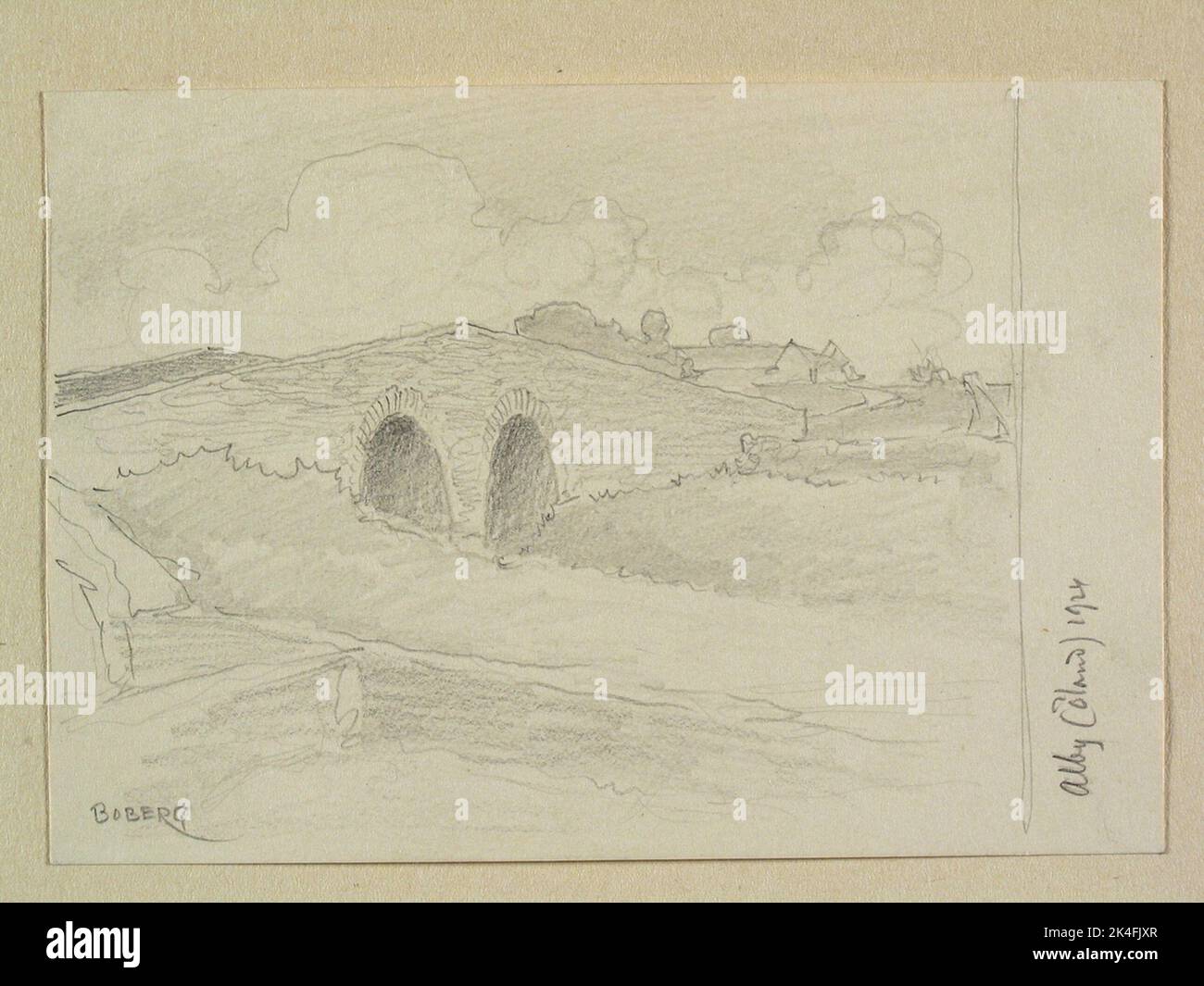 Öland, Möckleby hd., Hulterstads sn., Alby. Stone vault bridge. Drawing ...