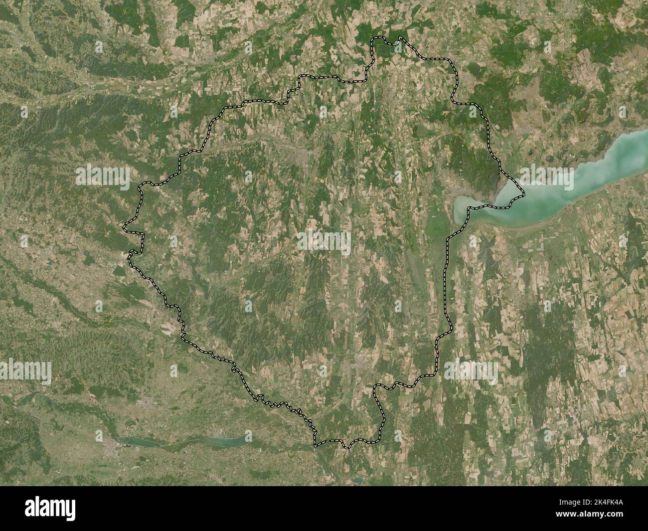 Zala, county of Hungary. Low resolution satellite map Stock Photo - Alamy