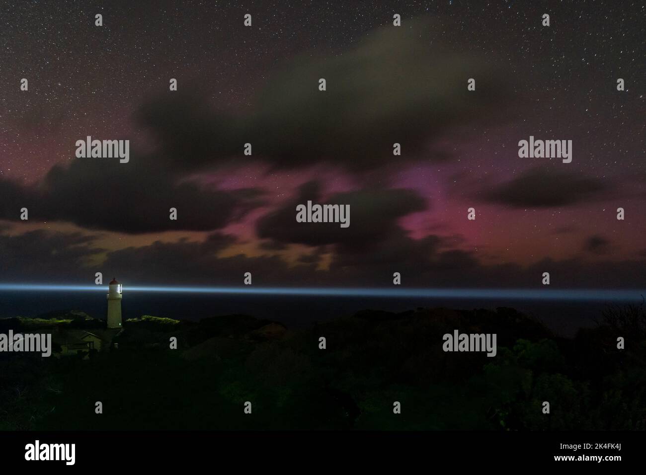 The Cape Schanck Lighthouse on a starry night Stock Photo - Alamy
