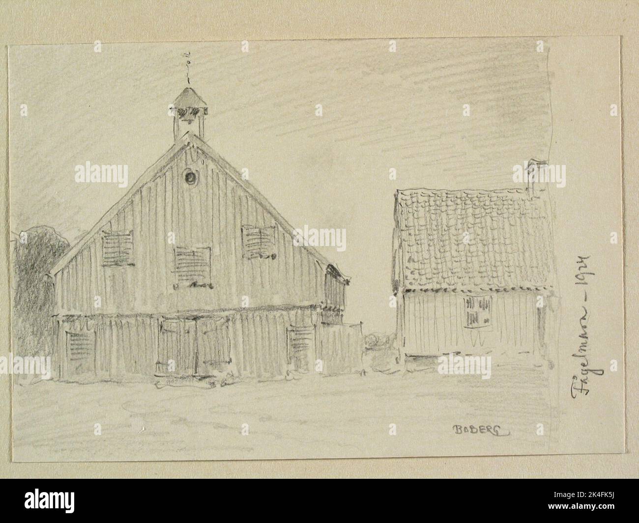 Drawing by Ferdinand Boberg. Blekinge, Östra hd., Kristianopels sn ...