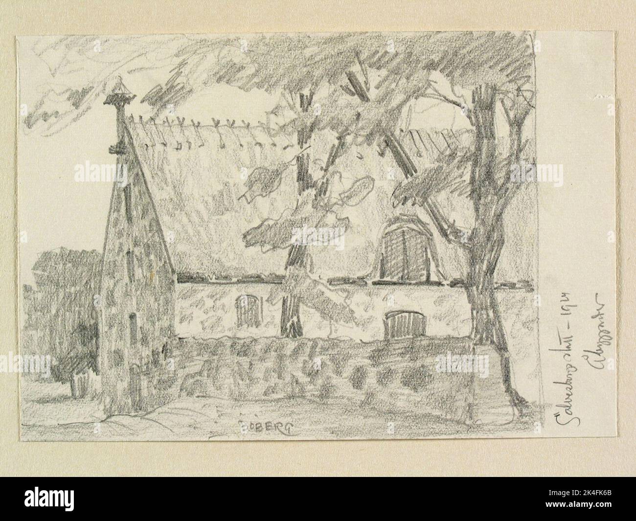 Drawing by Ferdinand Boberg. Blekinge, Lister's hd., Sölvesborgs ...