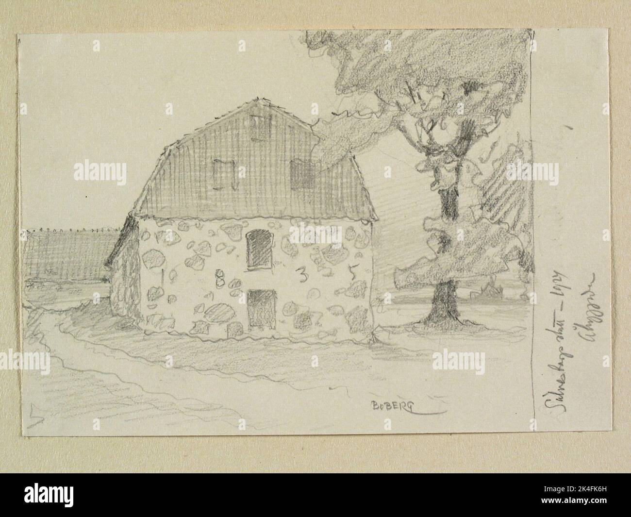 Drawing by Ferdinand Boberg. Blekinge, Lister's hd., Sölvesborgs ...