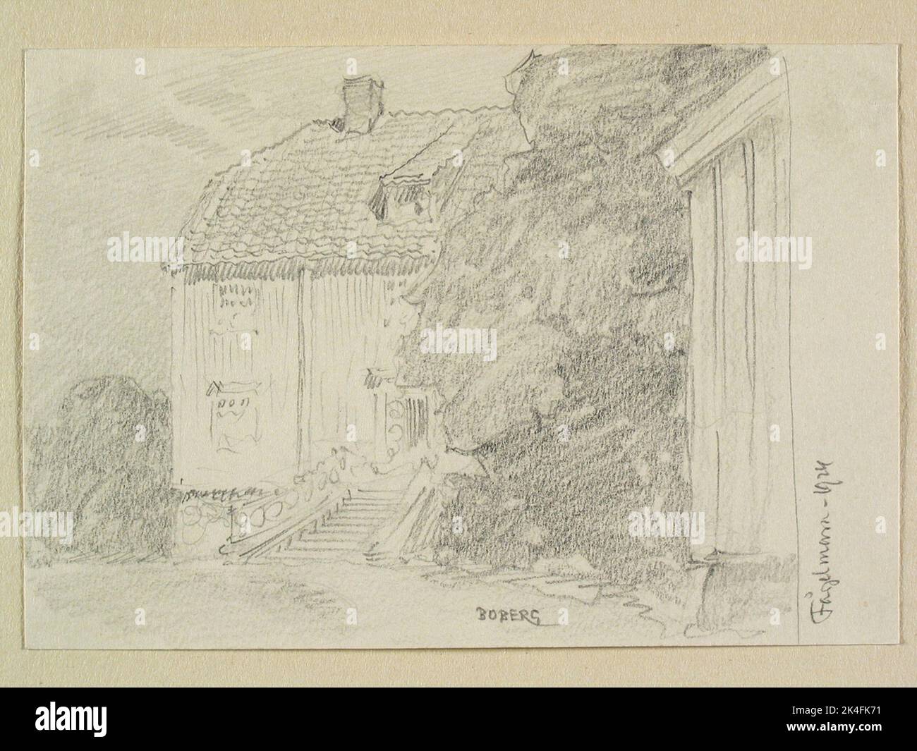 Drawing by Ferdinand Boberg. Blekinge, Östra hd., Kristianopels sn ...