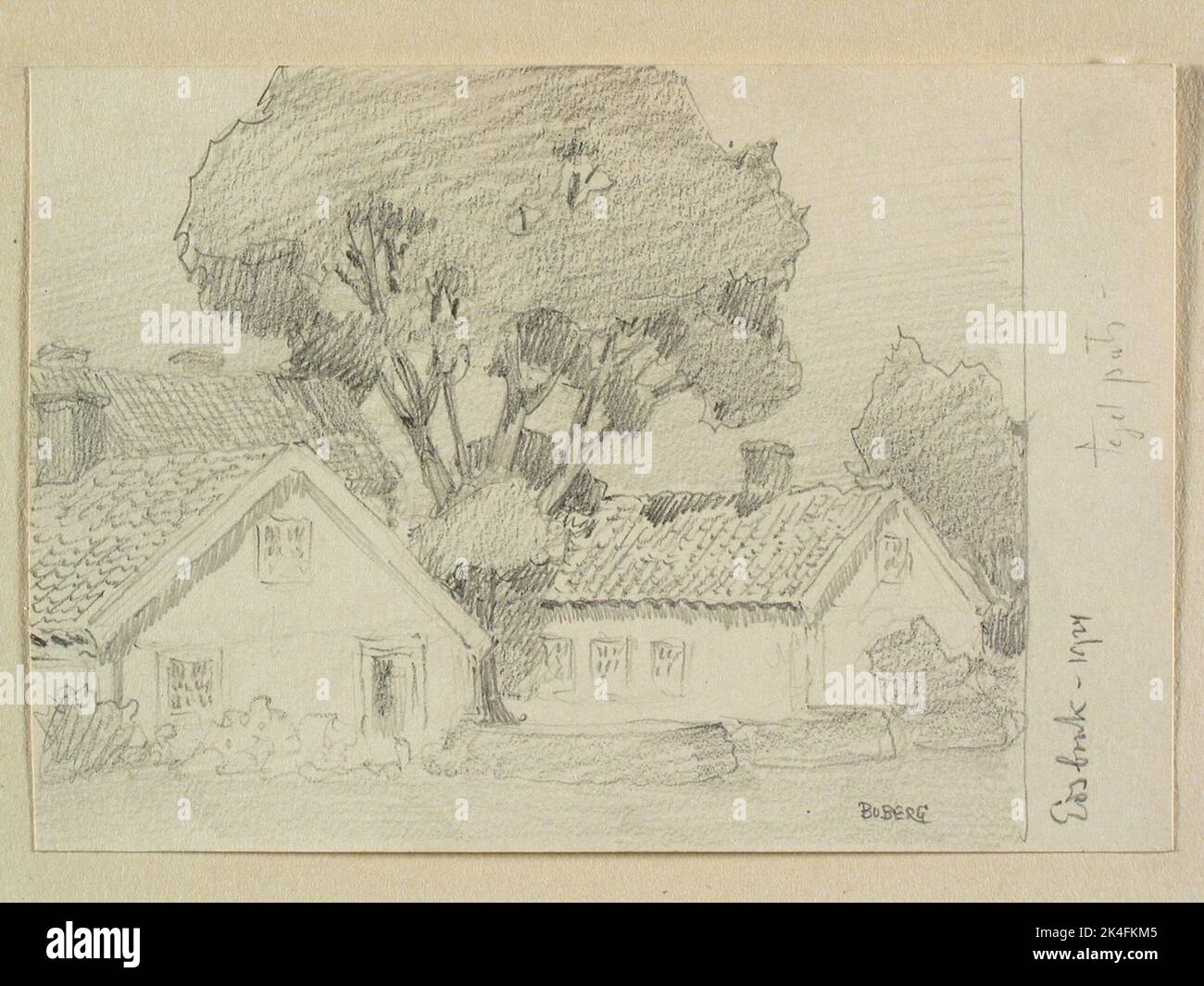 Drawing by Ferdinand Boberg. Småland, Northern Tjusts hd., Eds sn., Eds ...