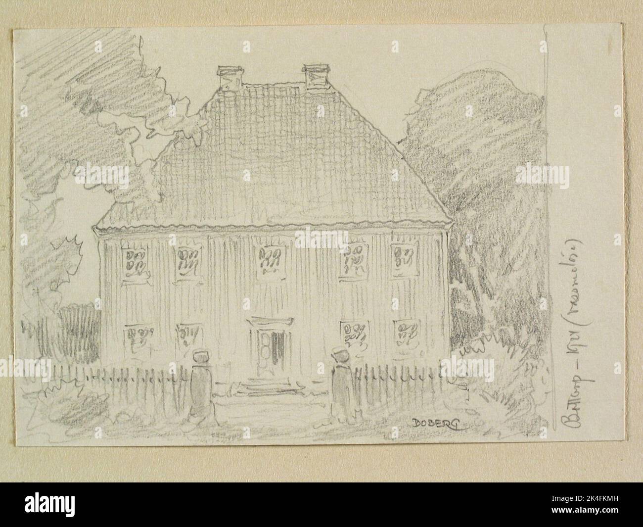 Drawing by Ferdinand Boberg. Småland, S. Möre hd., Ljungby sn., Bottorp ...