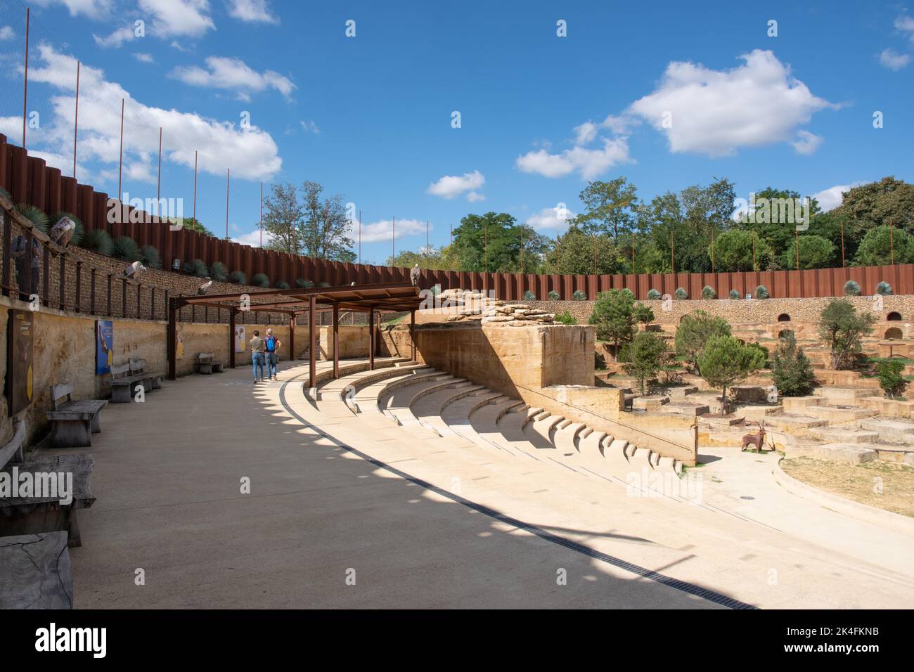 Vulture Amphitheatre Bioparc Doue la Fontaine Stock Photo - Alamy
