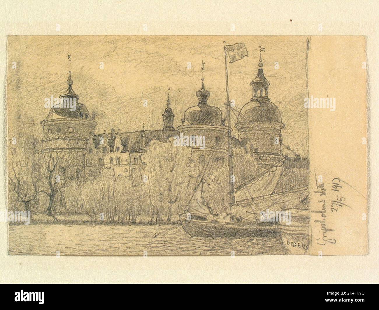 Drawing by Ferdinand Boberg. Södermanland, Selebo hd., Kärnbo sn ...